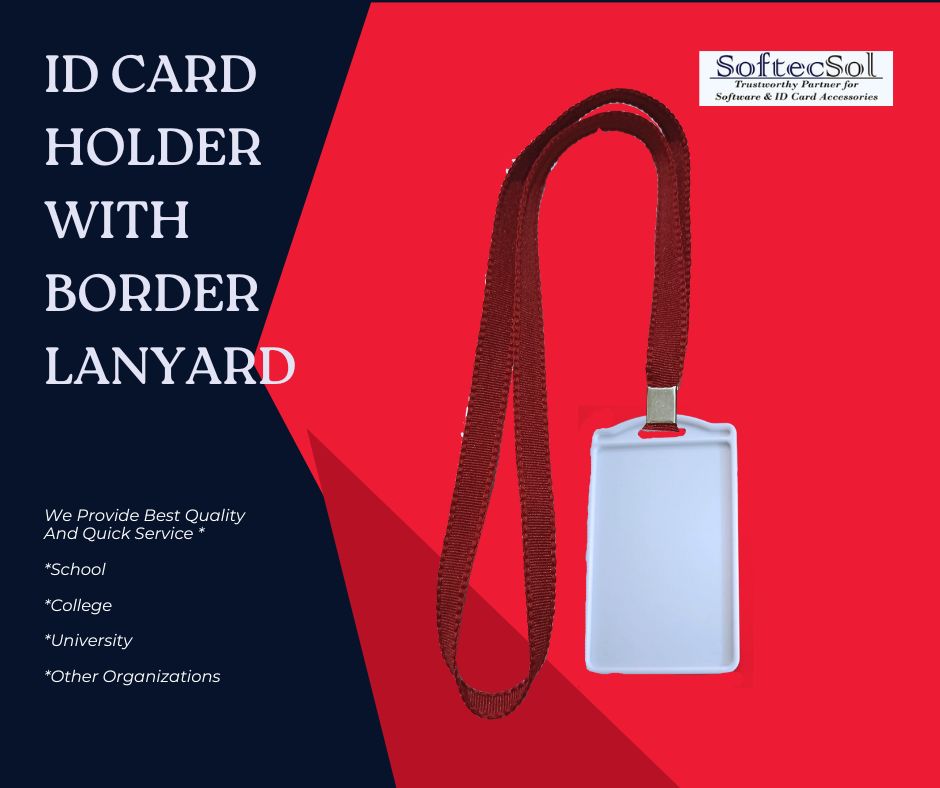 ID Card Holder With Border Lanyard – SoftecSol | Assam